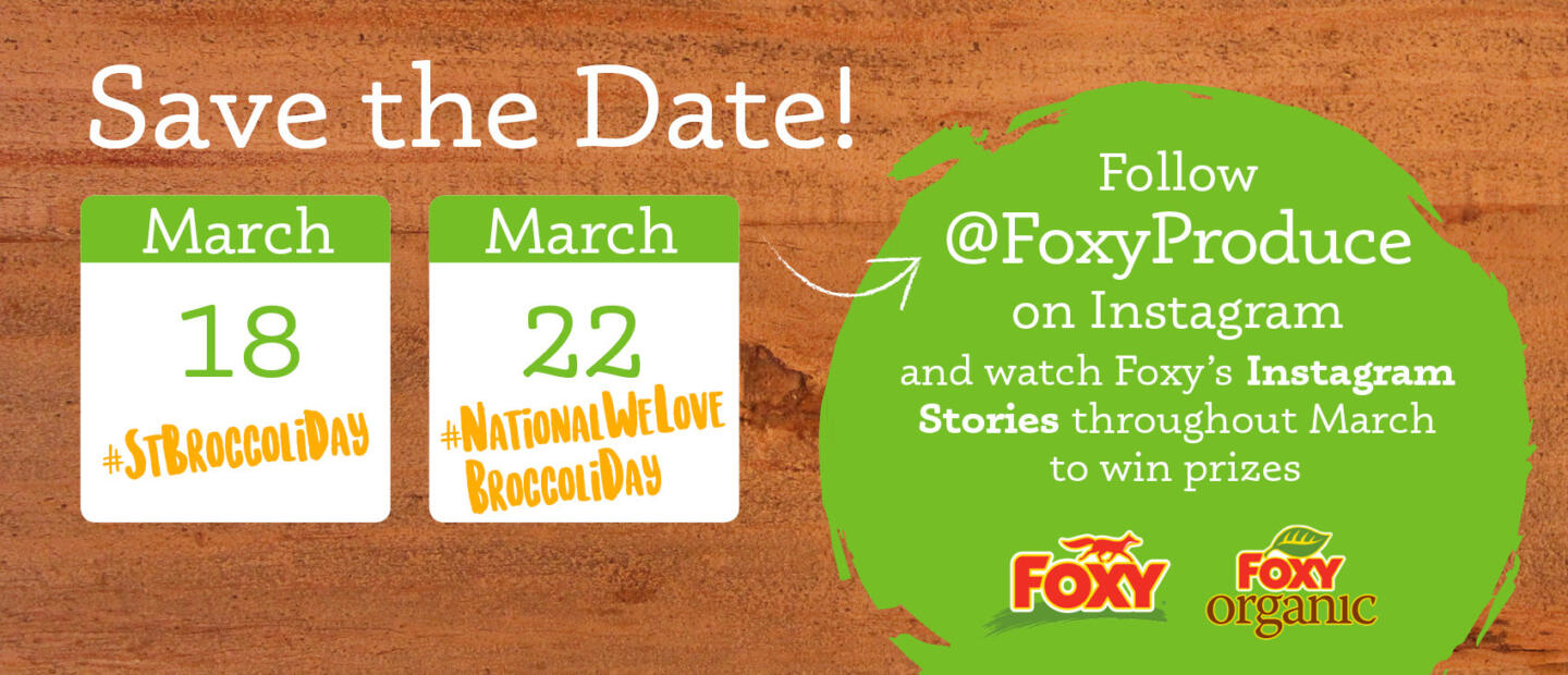 St. Broccoli Day Giveaway - Foxy Fresh Produce